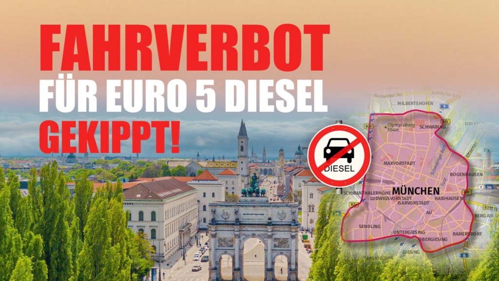 Erster Teilerfolg: Fahrverbot für Euro 5 Diesel in München gekippt